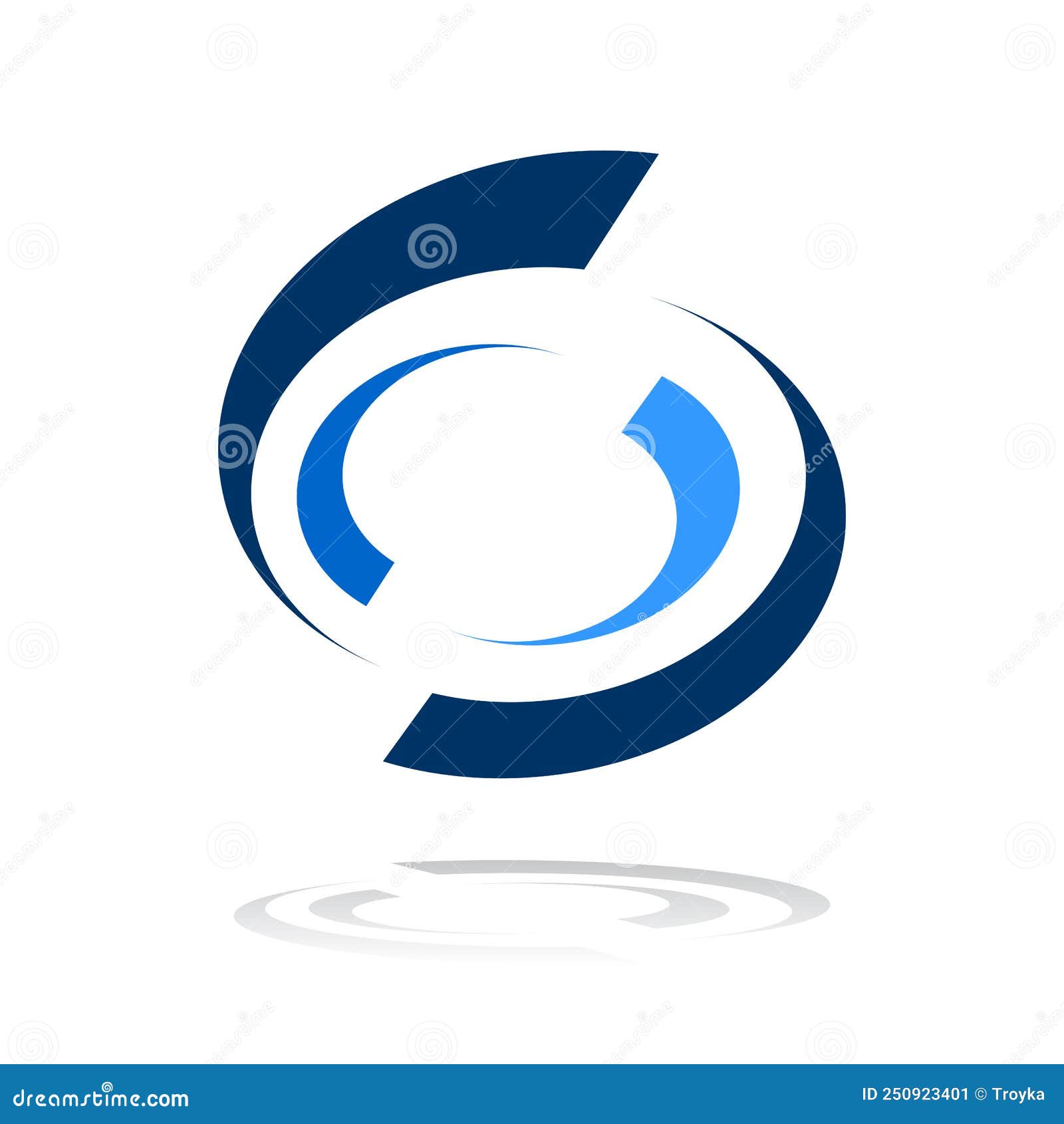 Abstract Blue Rotation Motion Icon. Element for Design Stock Vector ...