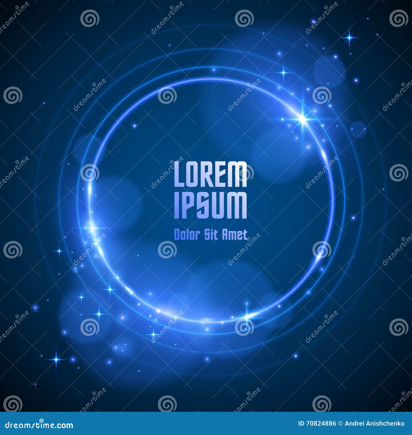 Abstract Blue Round Background Stock Vector - Illustration of element ...