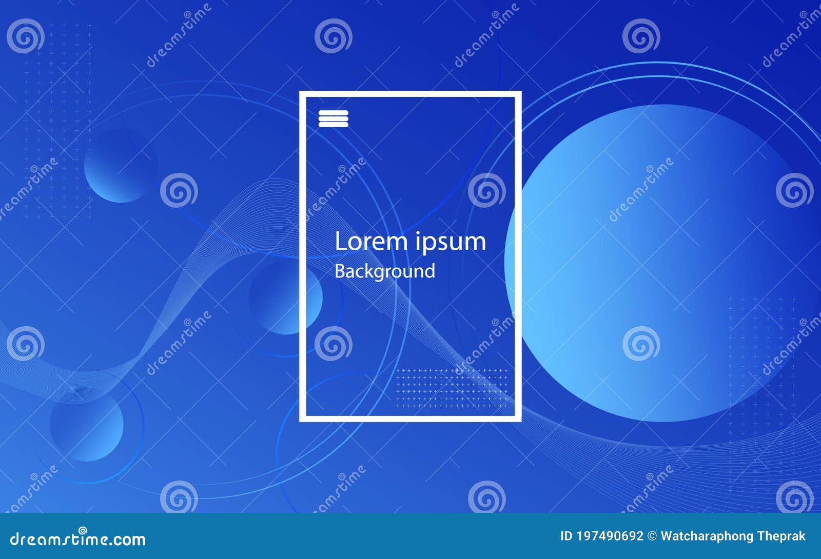 Abstract Blue Round and Curve Blend Create Background Template Stock ...