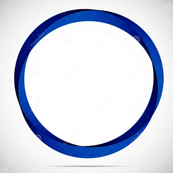 Abstract Blue Round Frame on a Light Background. Stock Vector ...