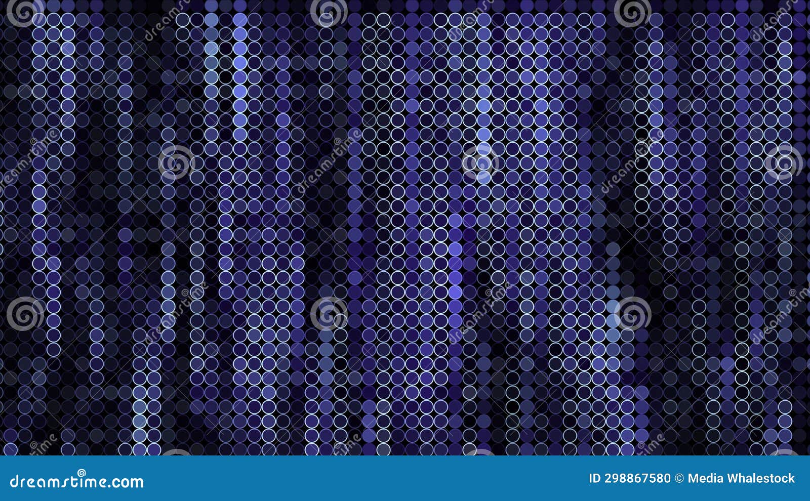 Abstract Blue Running Pixels. Motion. Moving Particle Lines on a Black ...