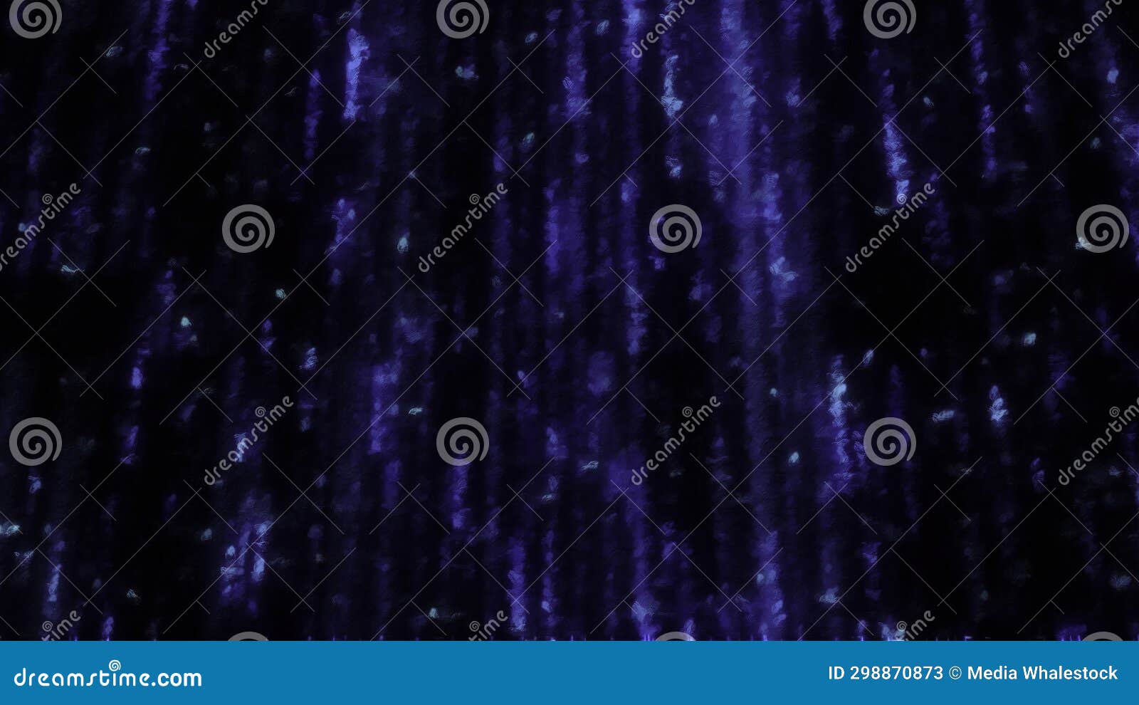 Abstract Blue Running Pixels. Motion. Moving Particle Lines on a Black ...
