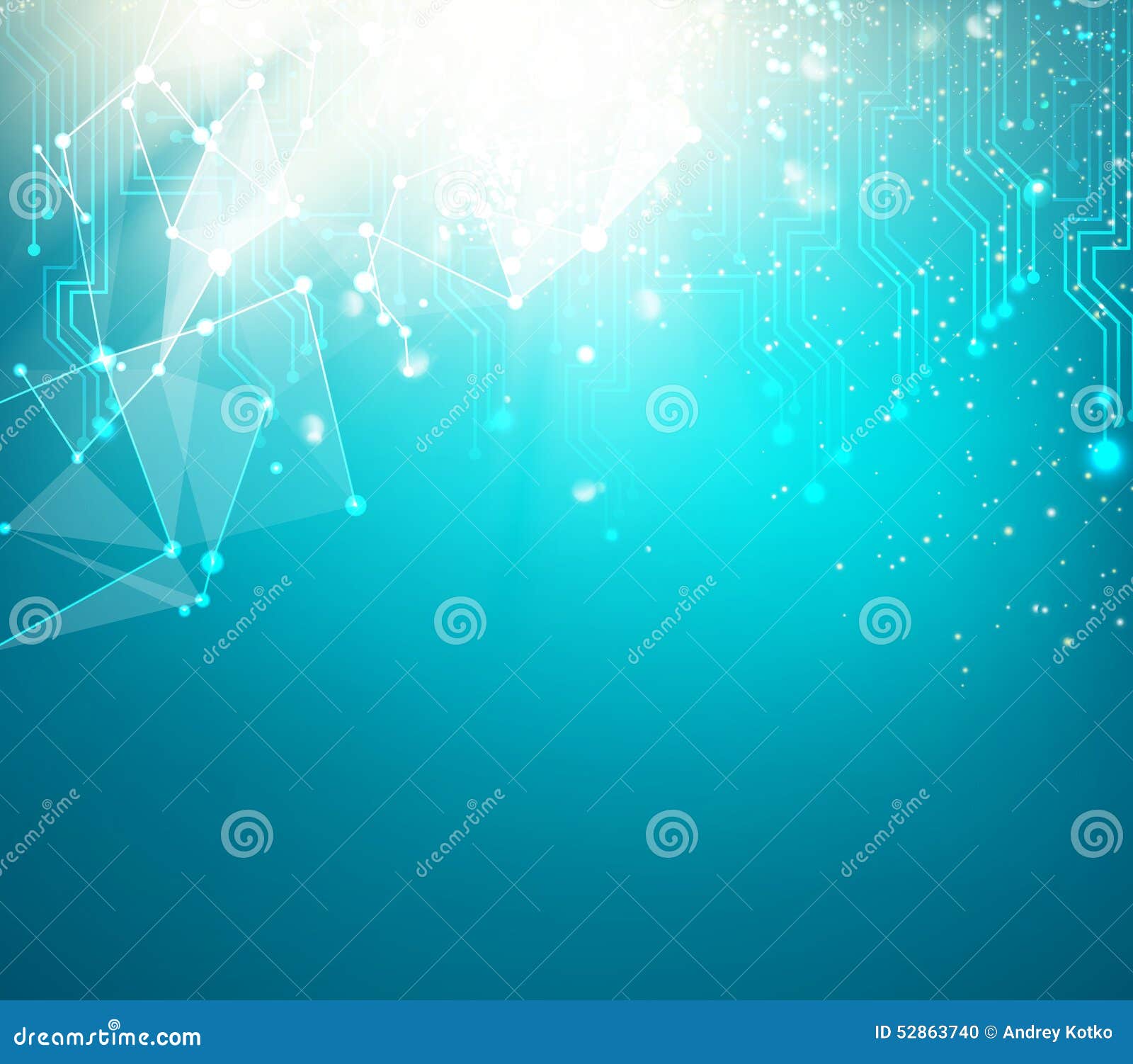 Abstract Blue Science Background Stock Vector - Illustration of connect ...