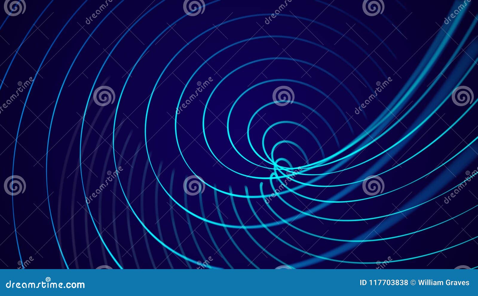 Abstract Twisted Lines in Space with Depth of Field on Dark Blue Stock ...