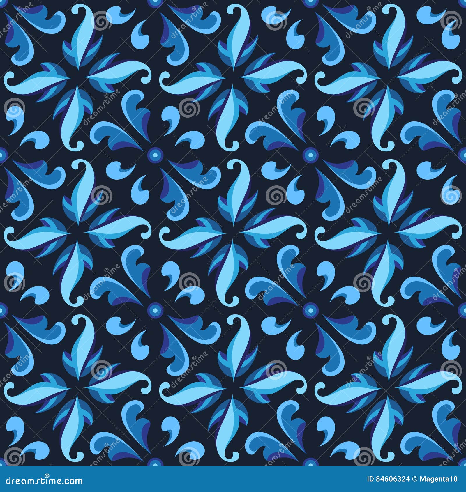 Abstract Blue Seamless Pattern Stock Vector - Illustration of ...