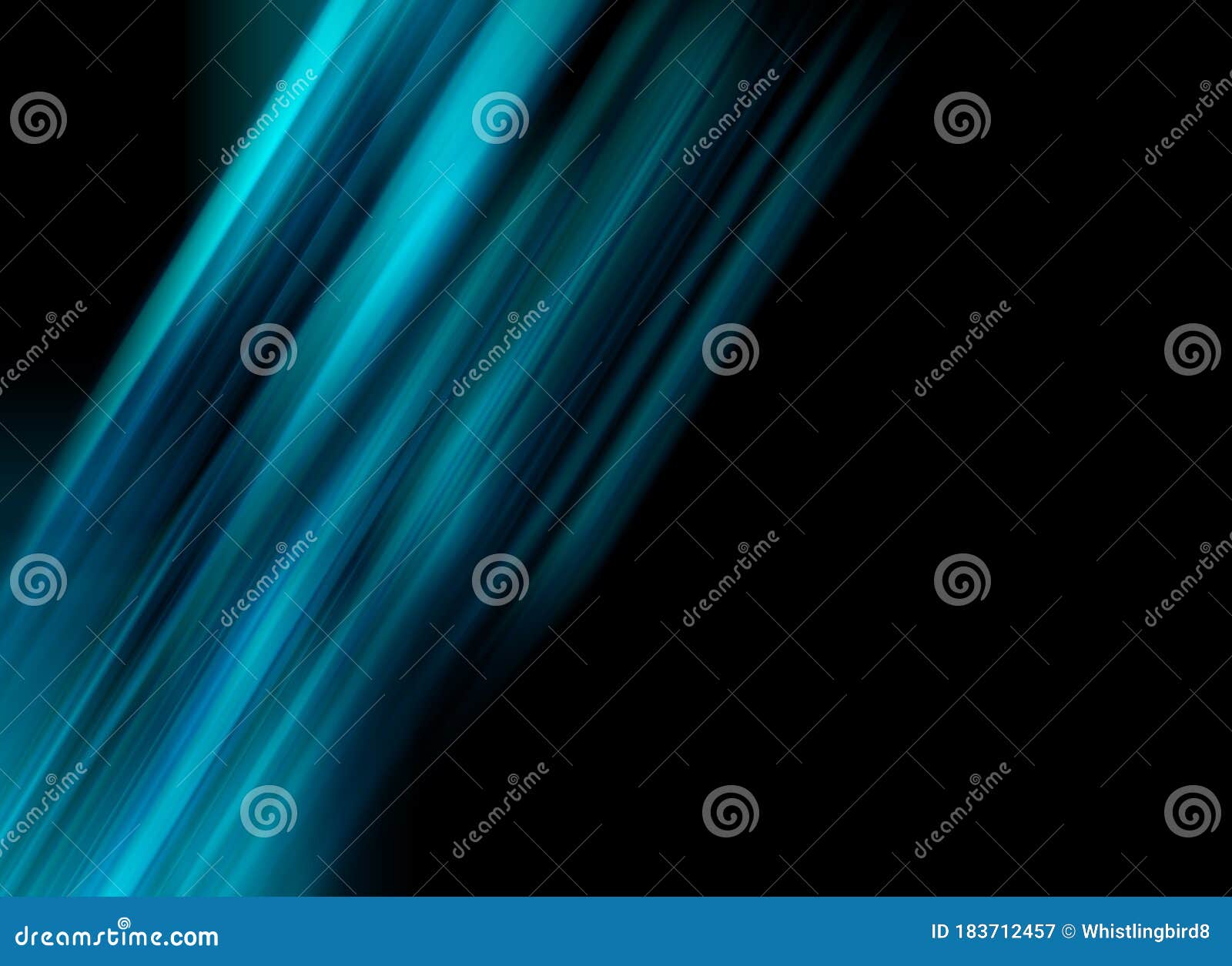 Abstract Blue Shape Design on Black Background Stock Illustration ...