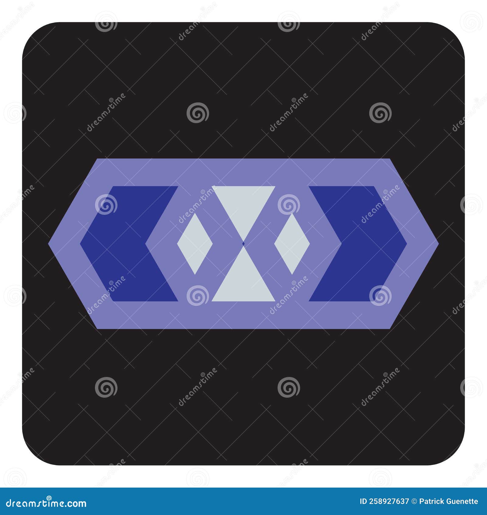 Abstract blue shape, icon stock vector. Illustration of abstract ...