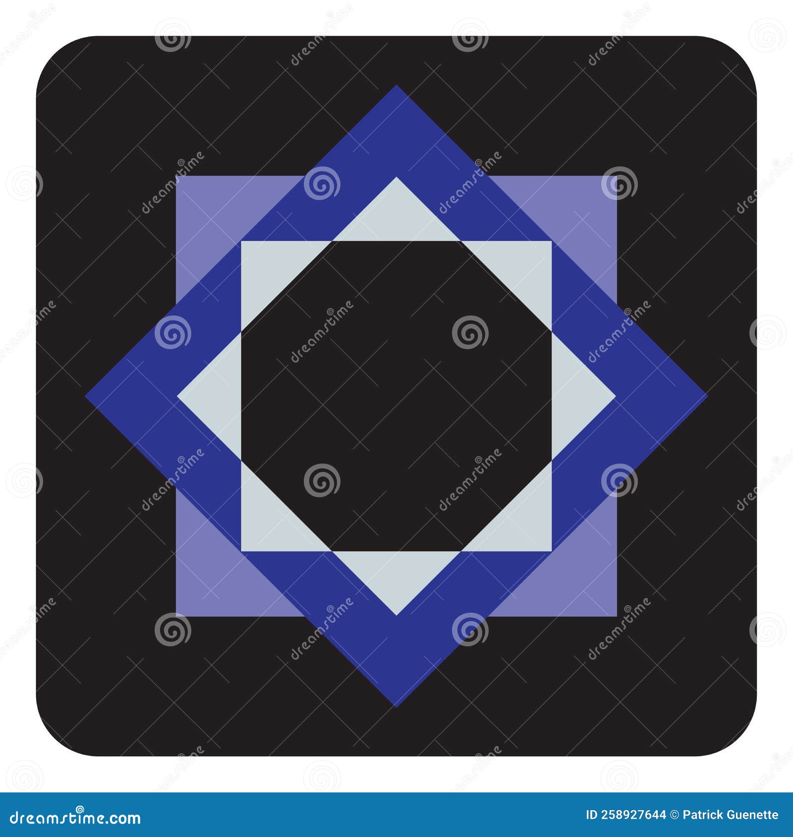 Abstract blue shape, icon stock vector. Illustration of graphic - 258927644