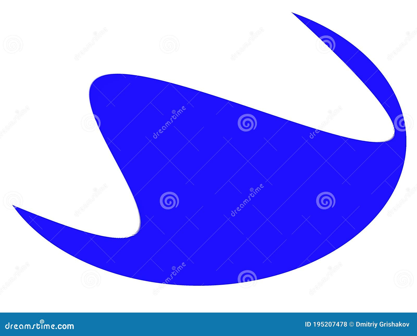 Abstract Blue Shape for a Logo Stock Illustration - Illustration of ...
