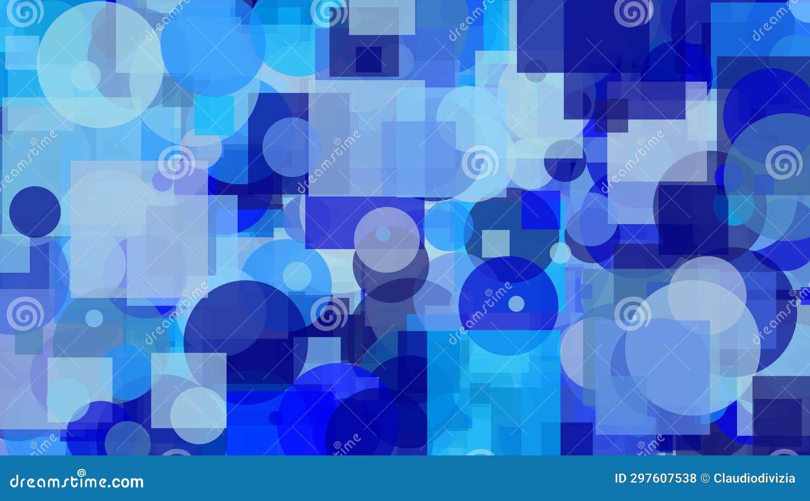 Abstract Blue Shapes Background Stock Illustration - Illustration of ...