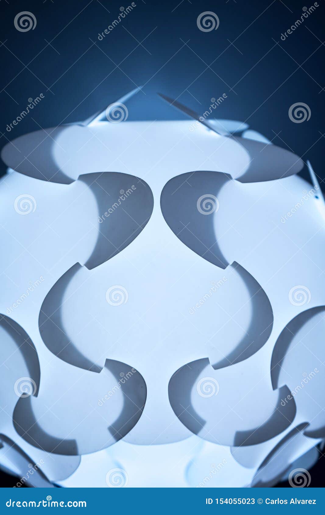 Abstract Blue Shapes of Glowing Dim Light Stock Image - Image of poster ...