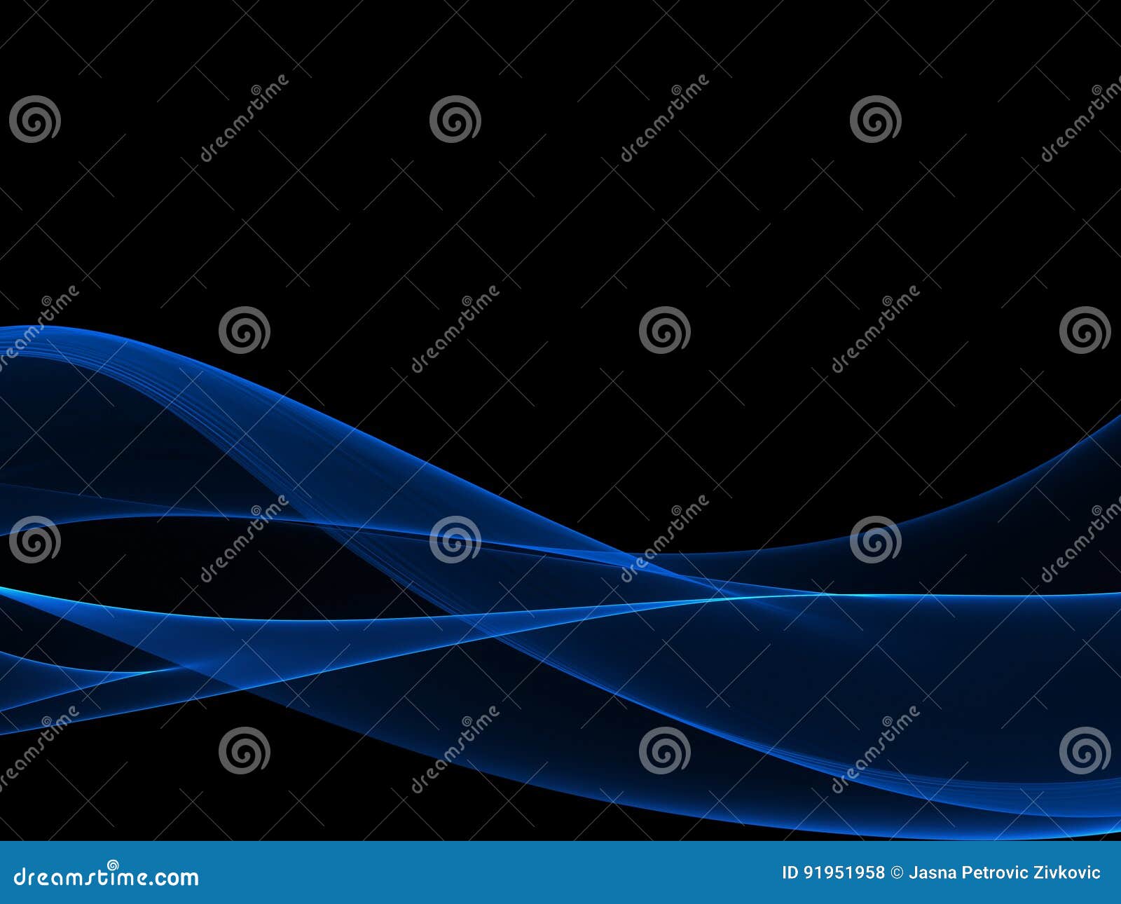 Abstract Blue Shining Wave Background Stock Illustration - Illustration ...