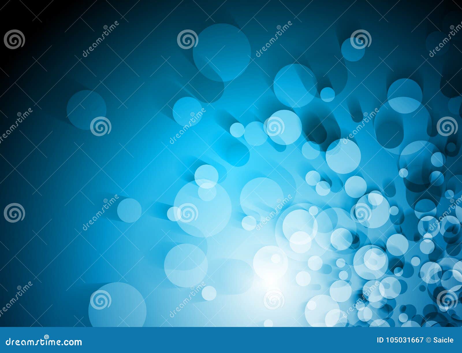 Abstract Blue Shiny Circles Concept Background Stock Vector ...