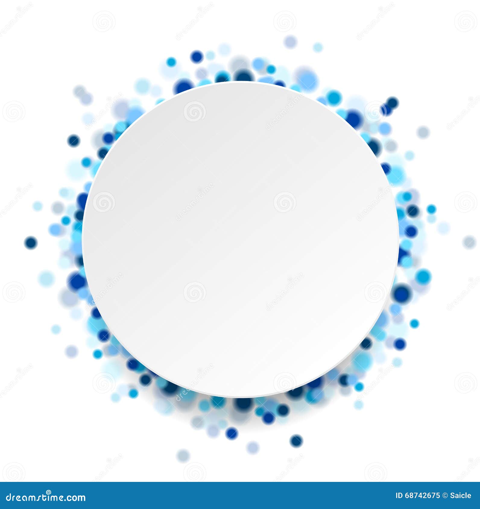 Abstract Blue Shiny Circles Vector Background Stock Vector ...