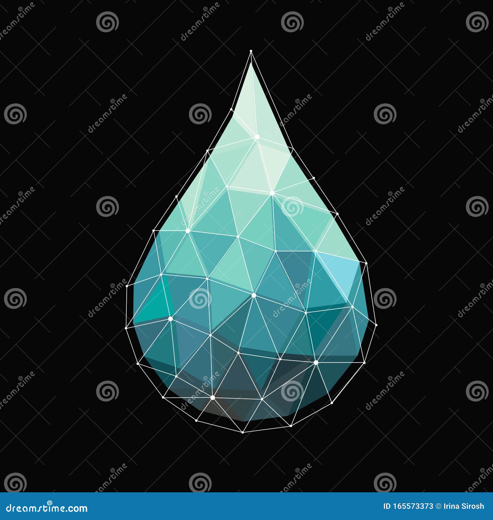 Abstract Blue Shiny Drop of Water Background , Creative Concept, Mosaic ...