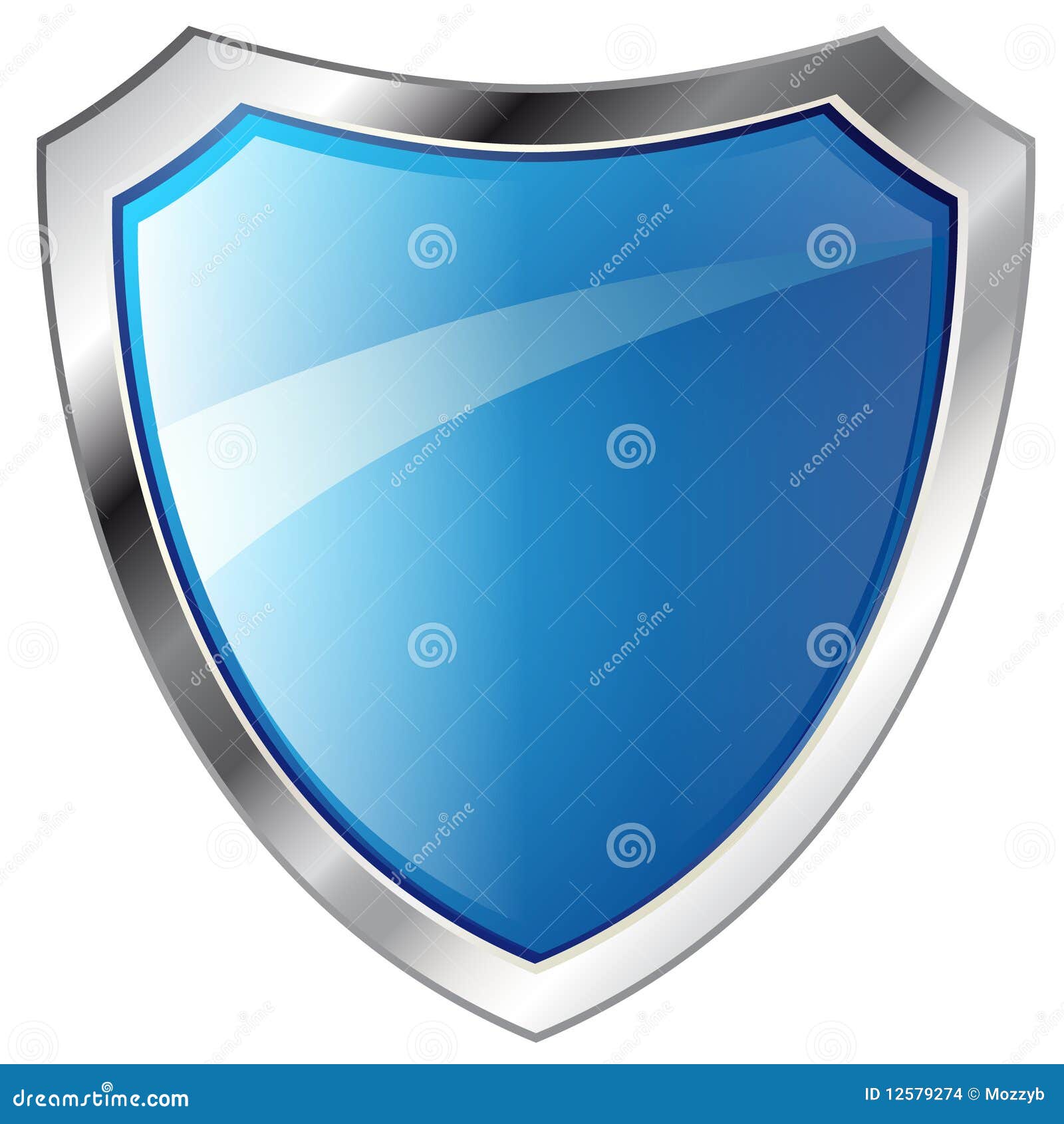 Blue Blank Shield Logo