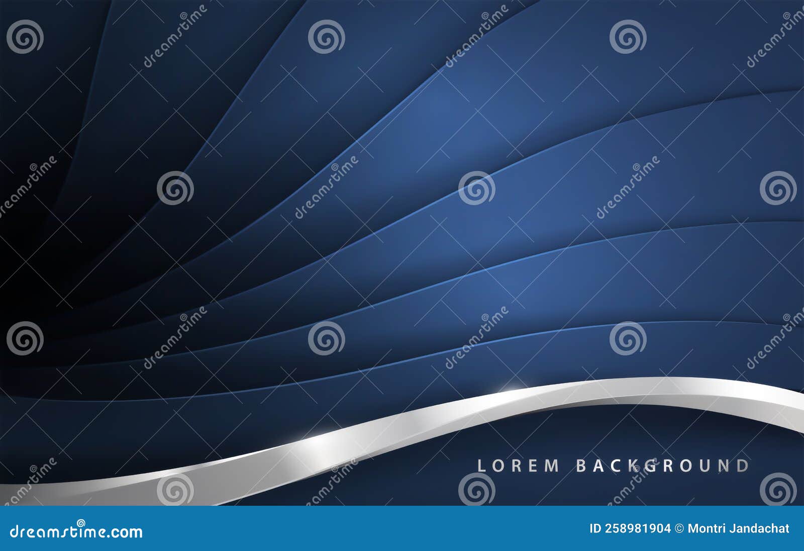 Abstract Blue and Silver Waved Shapes Background_cc Stock Illustration ...