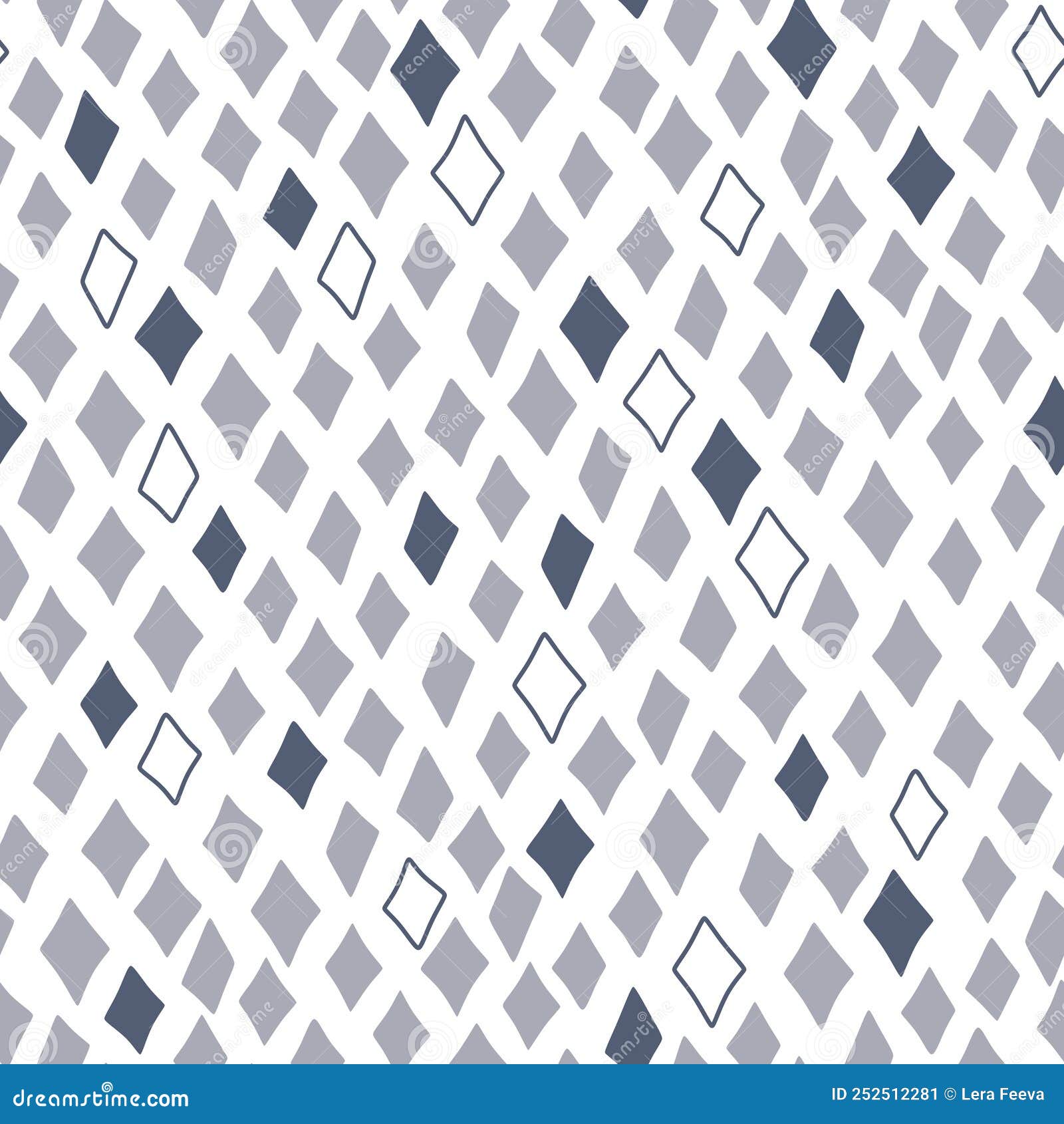 Abstract Blue Simple Minimalist Rhombus Print. Stock Vector ...