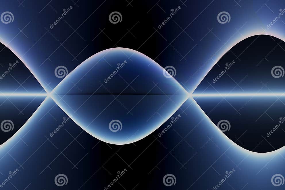 Abstract blue sinewaves stock illustration. Illustration of atomic - 463773