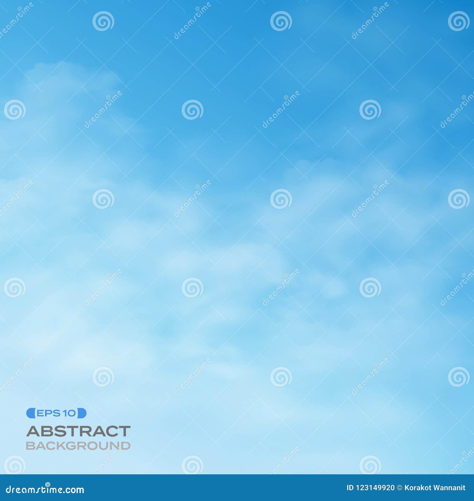 Abstract of Blue Sky with Clouds Background. Stock Vector ...