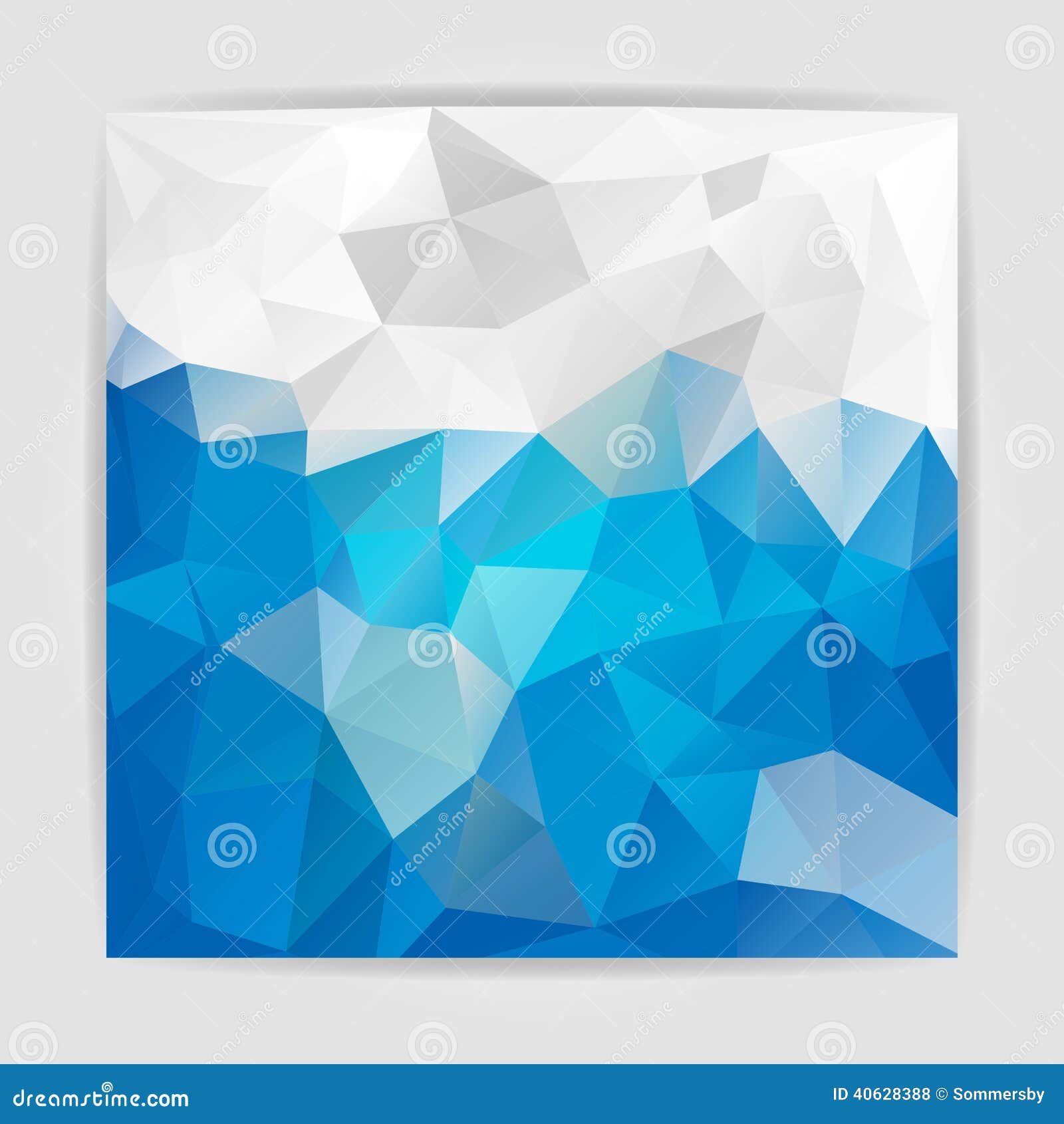 Abstract Blue Sky Natural Triangular Polygonal Background Stock Vector - Illustration of ...