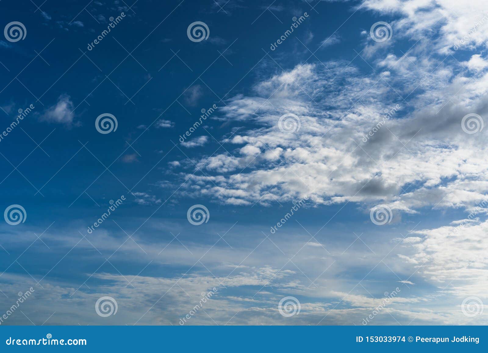 The Abstract Blue Sky with White Could for Background Stock Photo ...