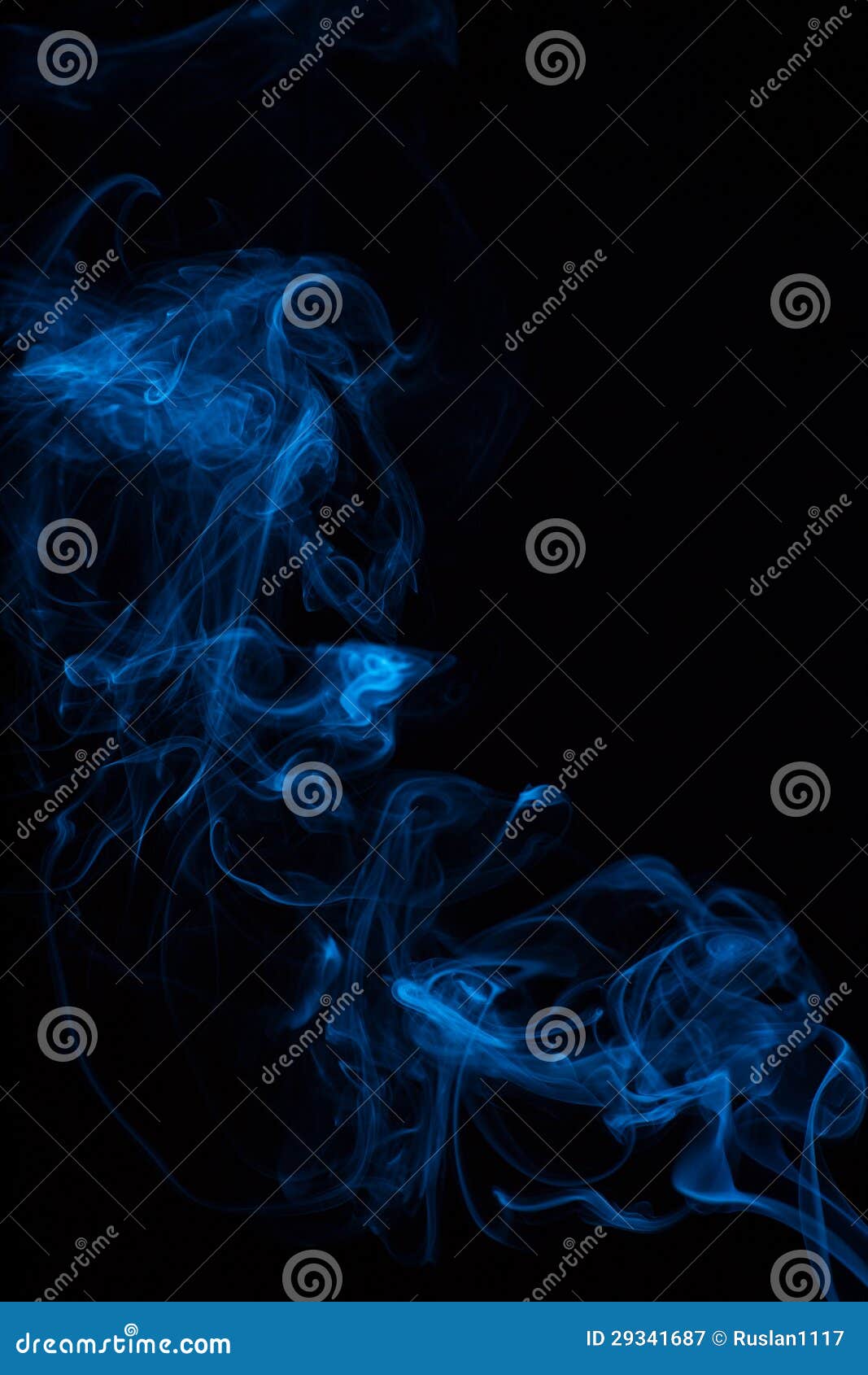 Abstract Blue Smoke on Black Stock Image - Image of effect, design ...