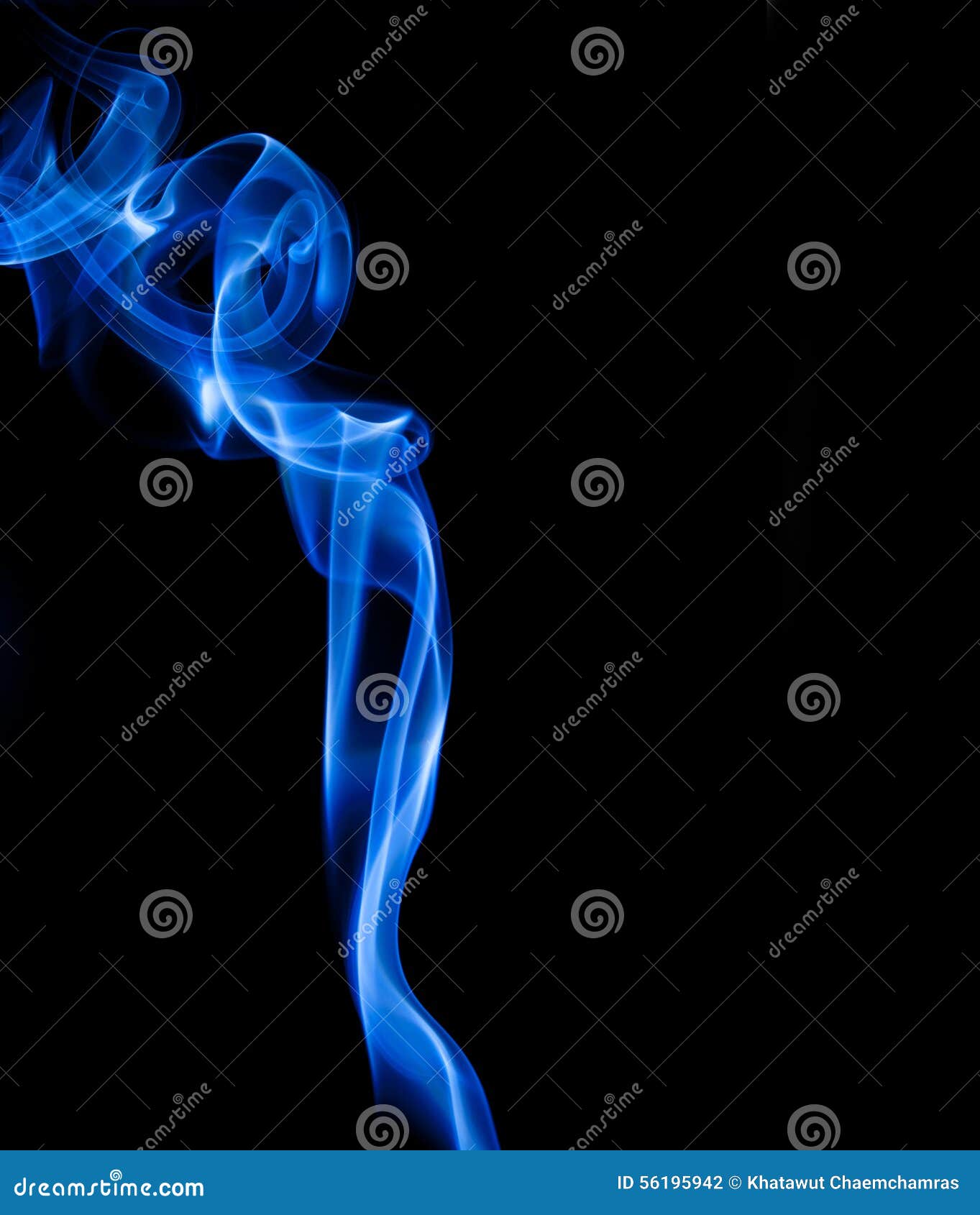 Abstract Blue Smoke on Black Stock Photo - Image of backdrop, cigar ...