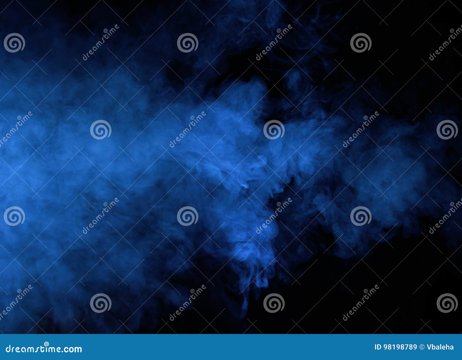 Abstract Blue Smoke on a Dark Background Stock Image - Image of flow ...