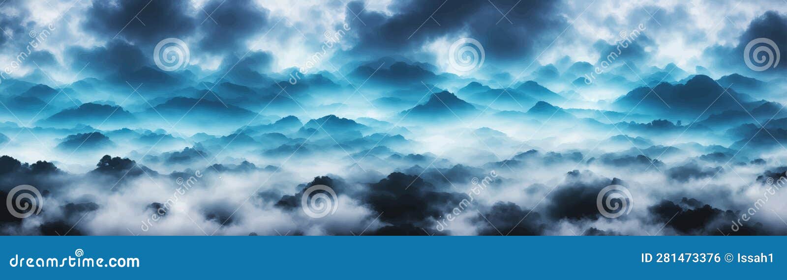 Abstract Blue Smoke and Fog Texture with Dynamic and Flowing Effect ...