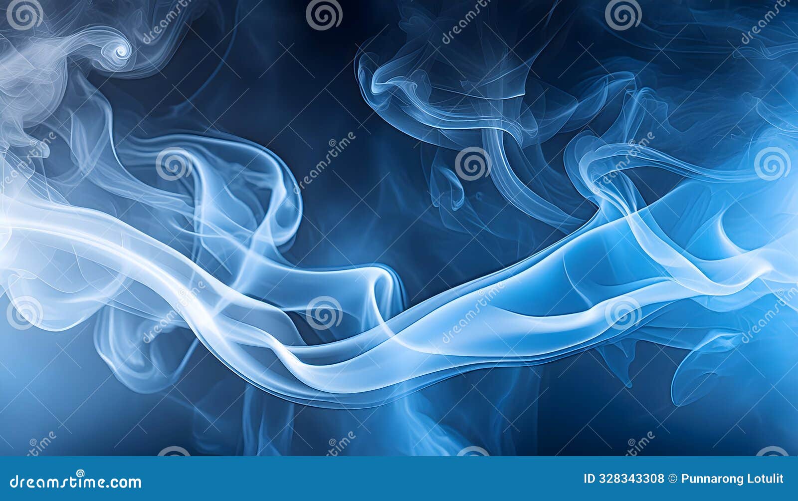 Blue Smoke Light, Smoke Effect and Fog on Digital Art Concept ...