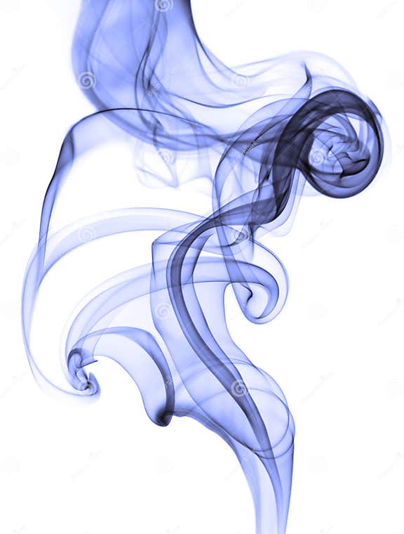 Abstract Blue Smoke on White Background Stock Image - Image of abstract ...