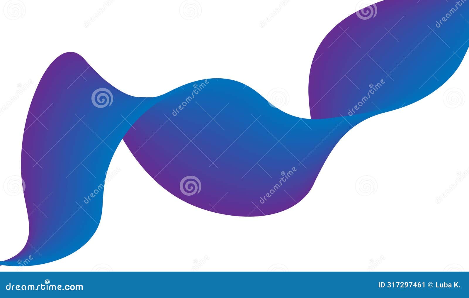 Abstract Blue Smooth Wave . a Design Element. Vector Illustration ...