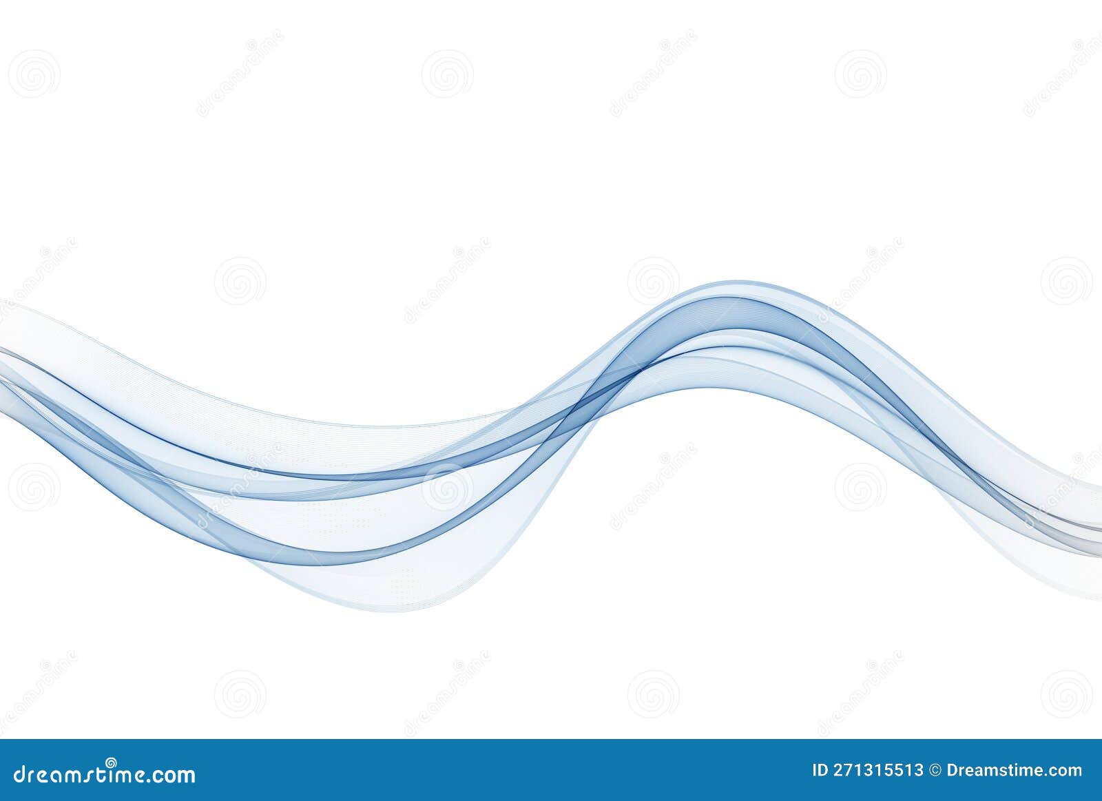 Abstract Blue Smooth Wave Lines, on a White Background. Design Element ... Abstract Blue Smooth Wave Lines, on a White Background. Design Element ...