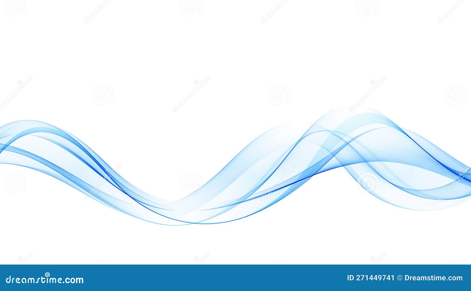 Abstract Blue Smooth Wave Lines, on a White Background. Design Element ... Abstract Blue Smooth Wave Lines, on a White Background. Design Element ...