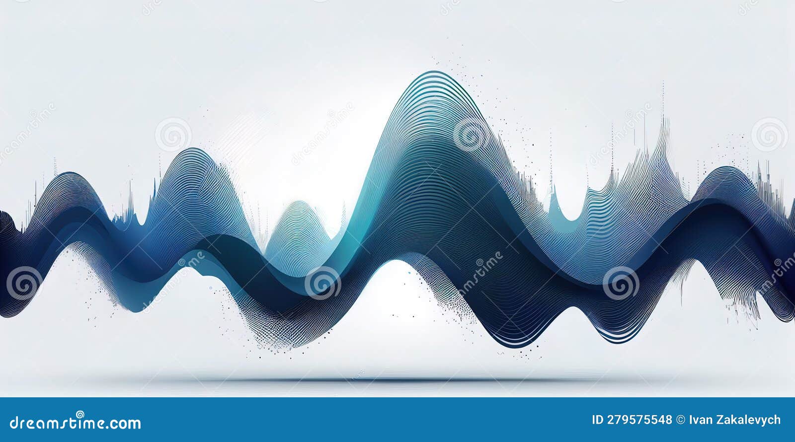 Abstract Blue Smooth Wave on a White Background Illustration. AI ... Abstract Blue Smooth Wave on a White Background Illustration. AI ...