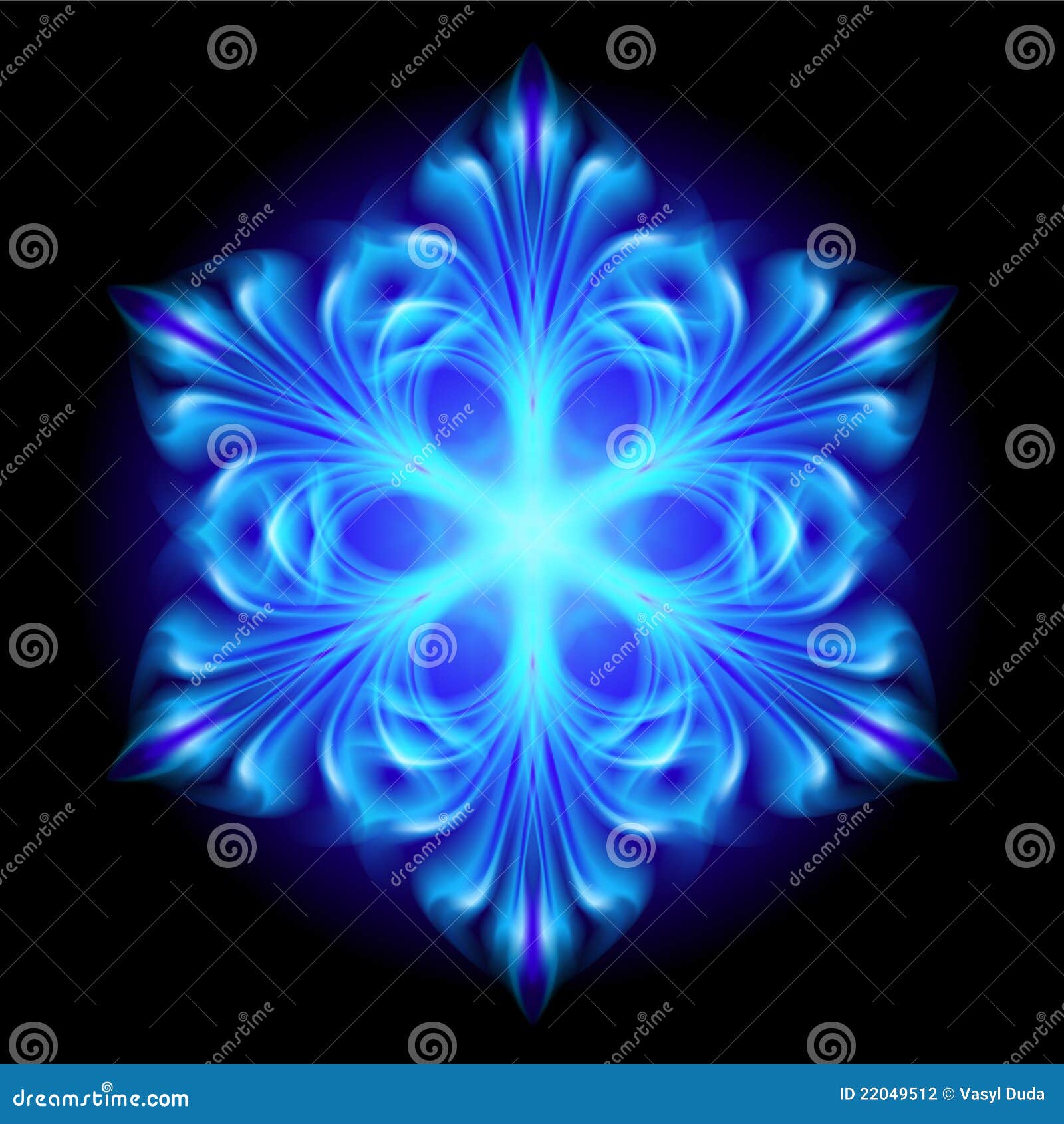 Abstract blue snowflake stock vector. Illustration of christmas - 22049512