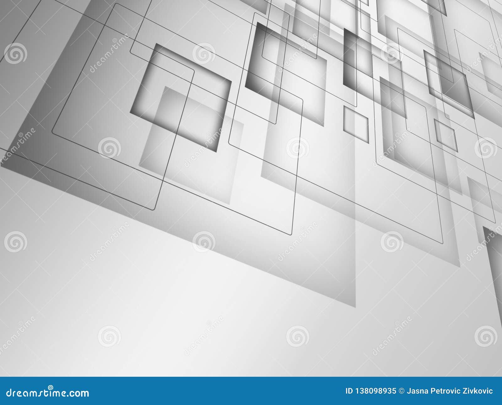 Abstract Blue Soft Technology Background, Illustration Stock ...