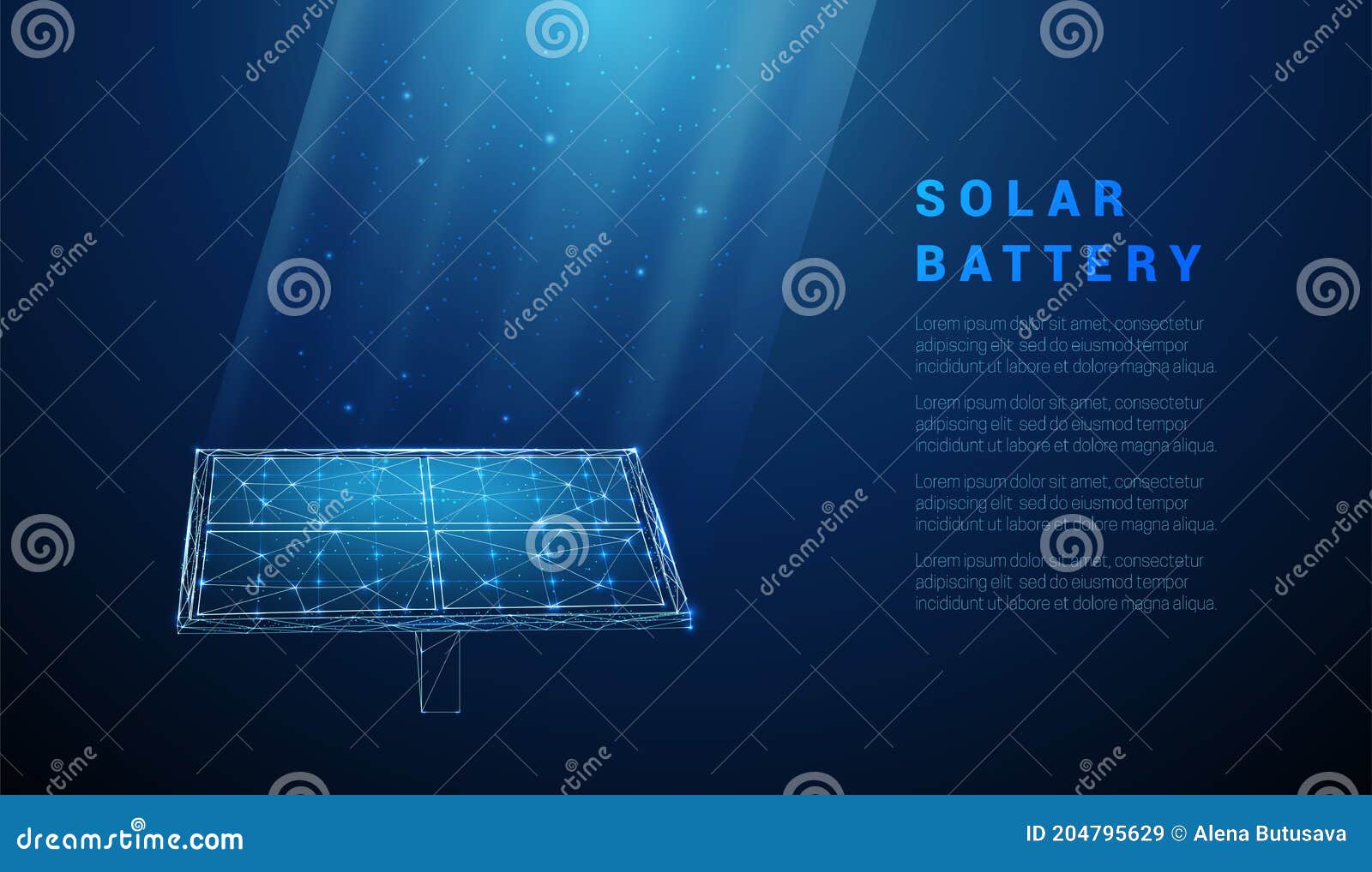 Blue Solar Panel Seamless Texture, Abstract System Collector From Poly ...