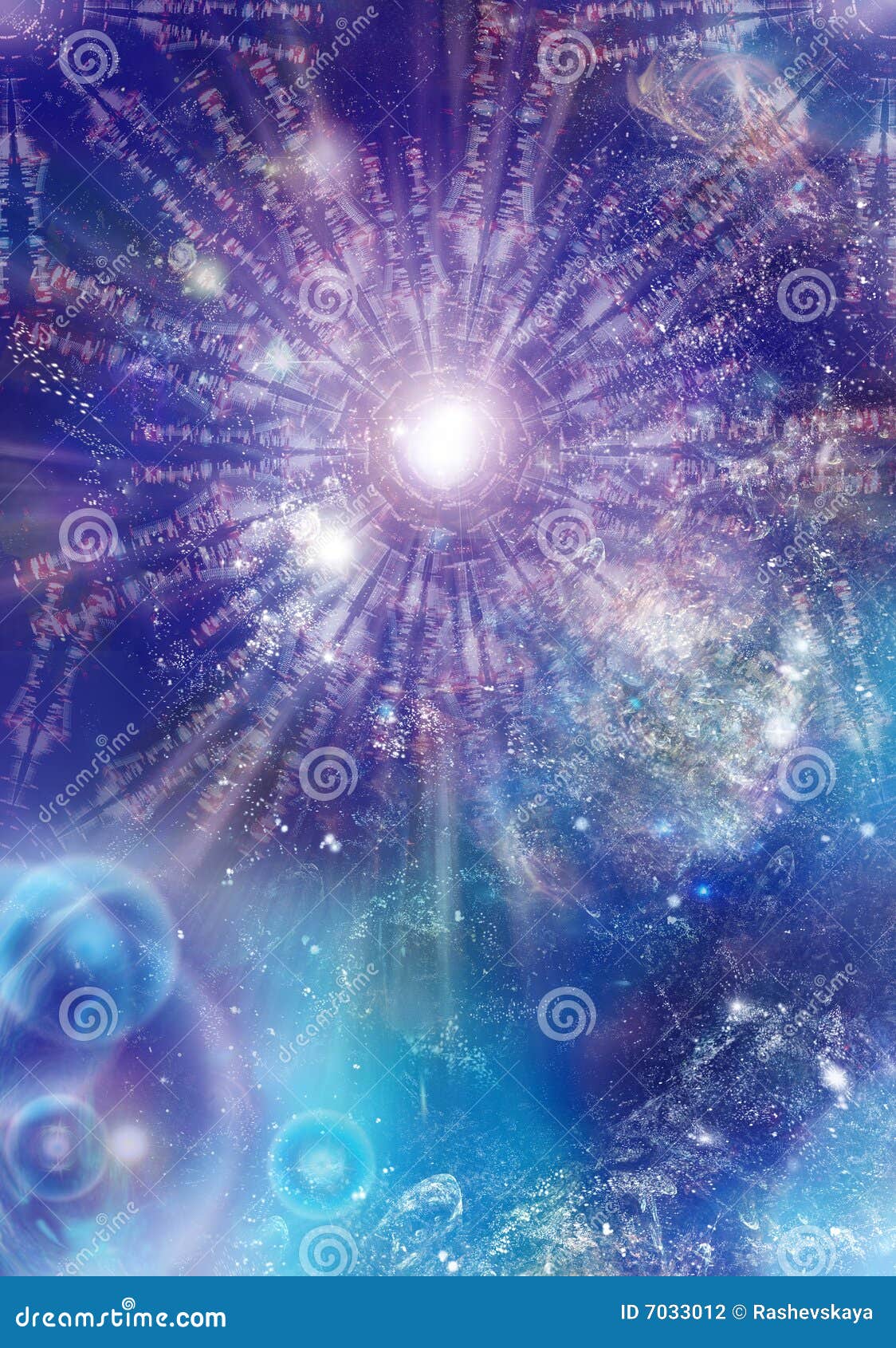 Abstract Blue Space Background Stock Illustration - Illustration of ...