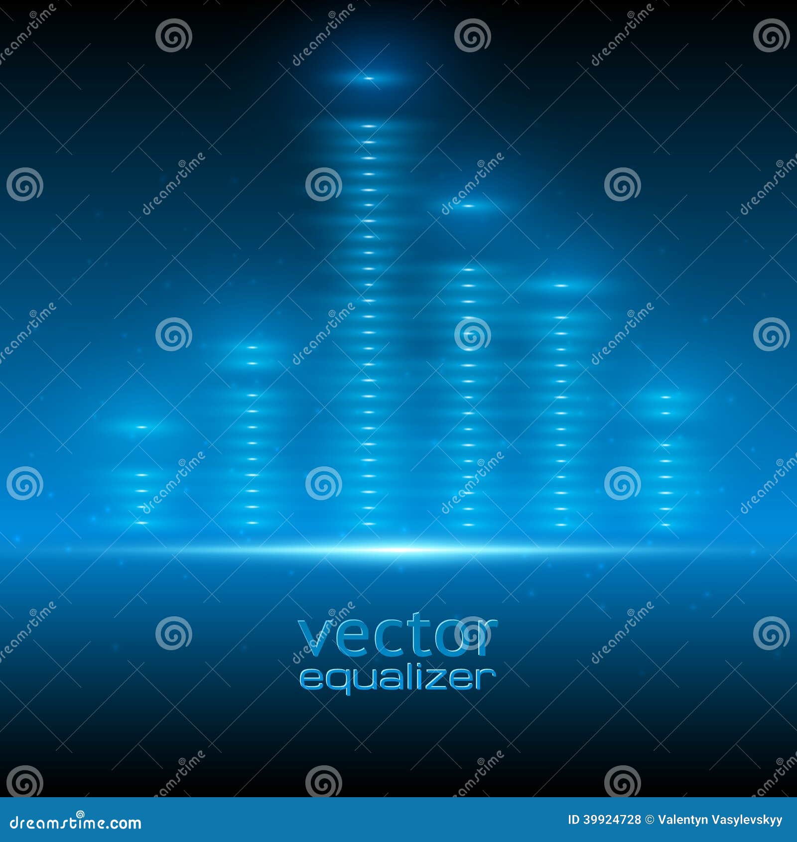 Abstract Blue Space Vector Equalizer Stock Vector - Illustration of ...