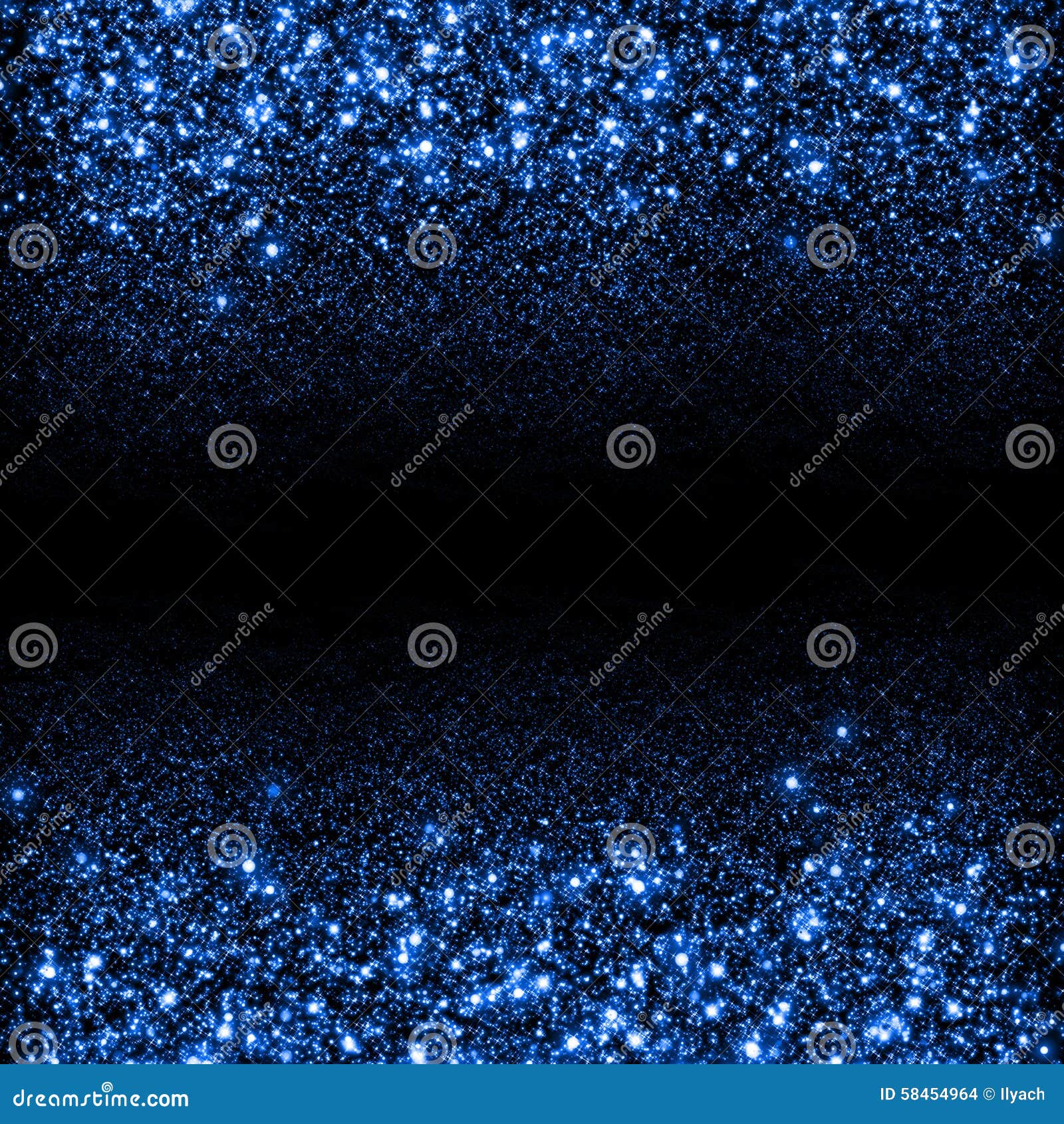 Blue Sparkle Bokeh Abstract Light Background Stock Photography ...