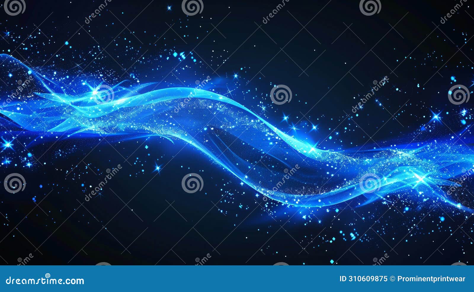 The Blue Sparkling Light Line Element Stock Illustration - Illustration ...