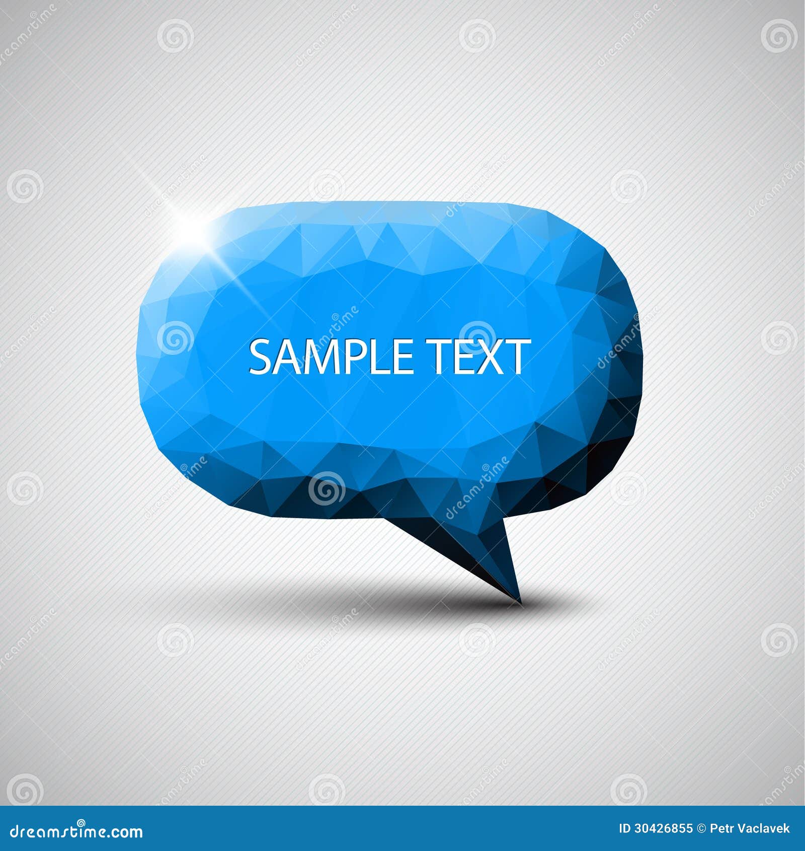 Abstract Blue Speech Bubble Stock Illustration - Illustration of shiny ...