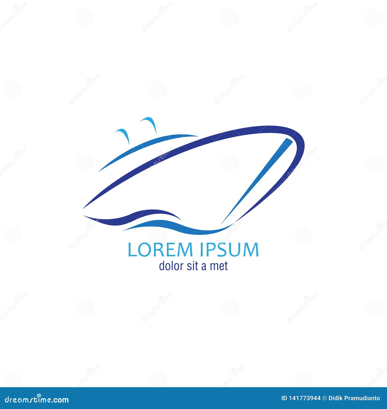 Abstract Blue Speedboat Logo Stock Vector - Illustration of speed ...