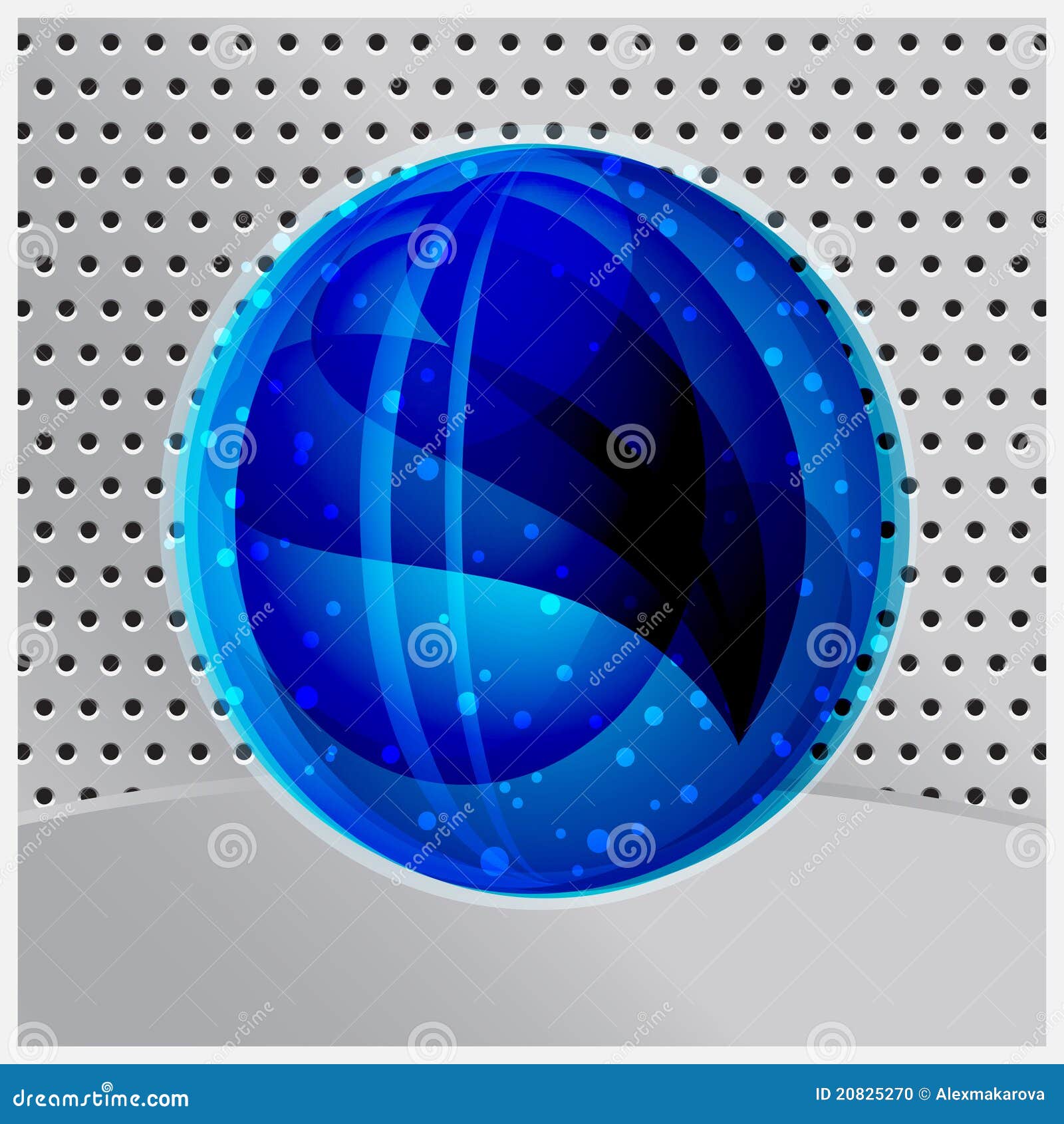 Abstract blue sphere stock vector. Illustration of ball - 20825270
