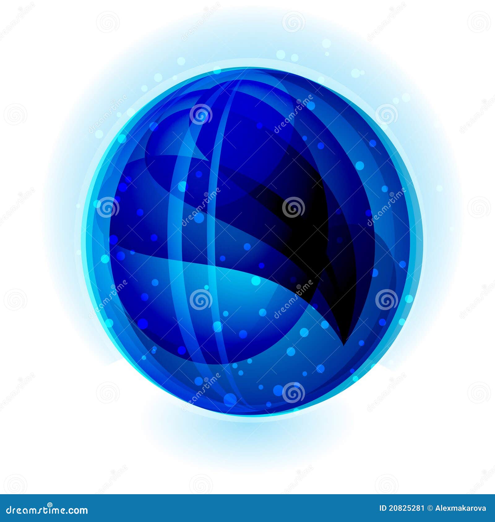 Abstract blue sphere stock vector. Illustration of shine - 20825281