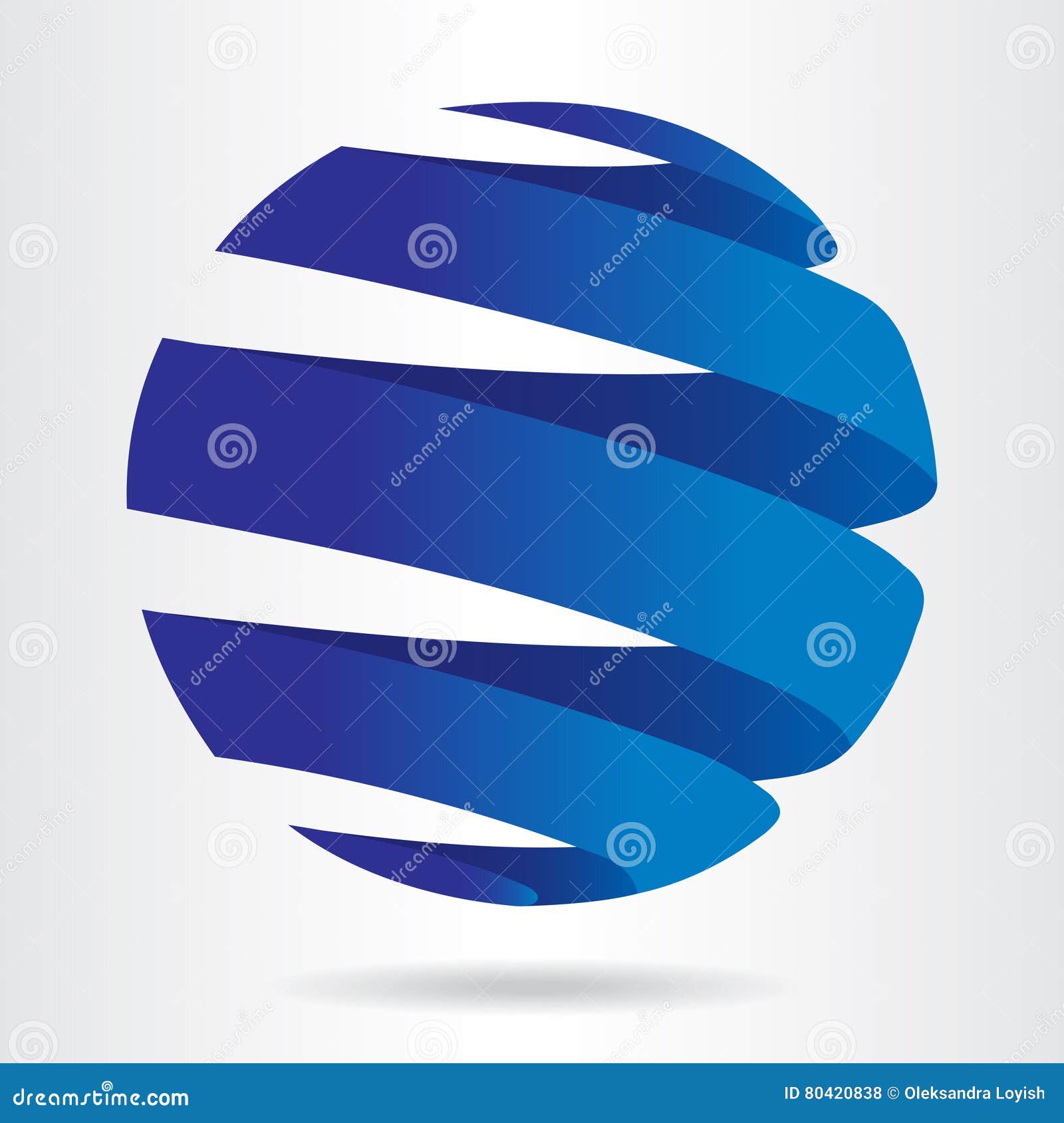 Abstract blue sphere icon stock vector. Illustration of sign - 80420838