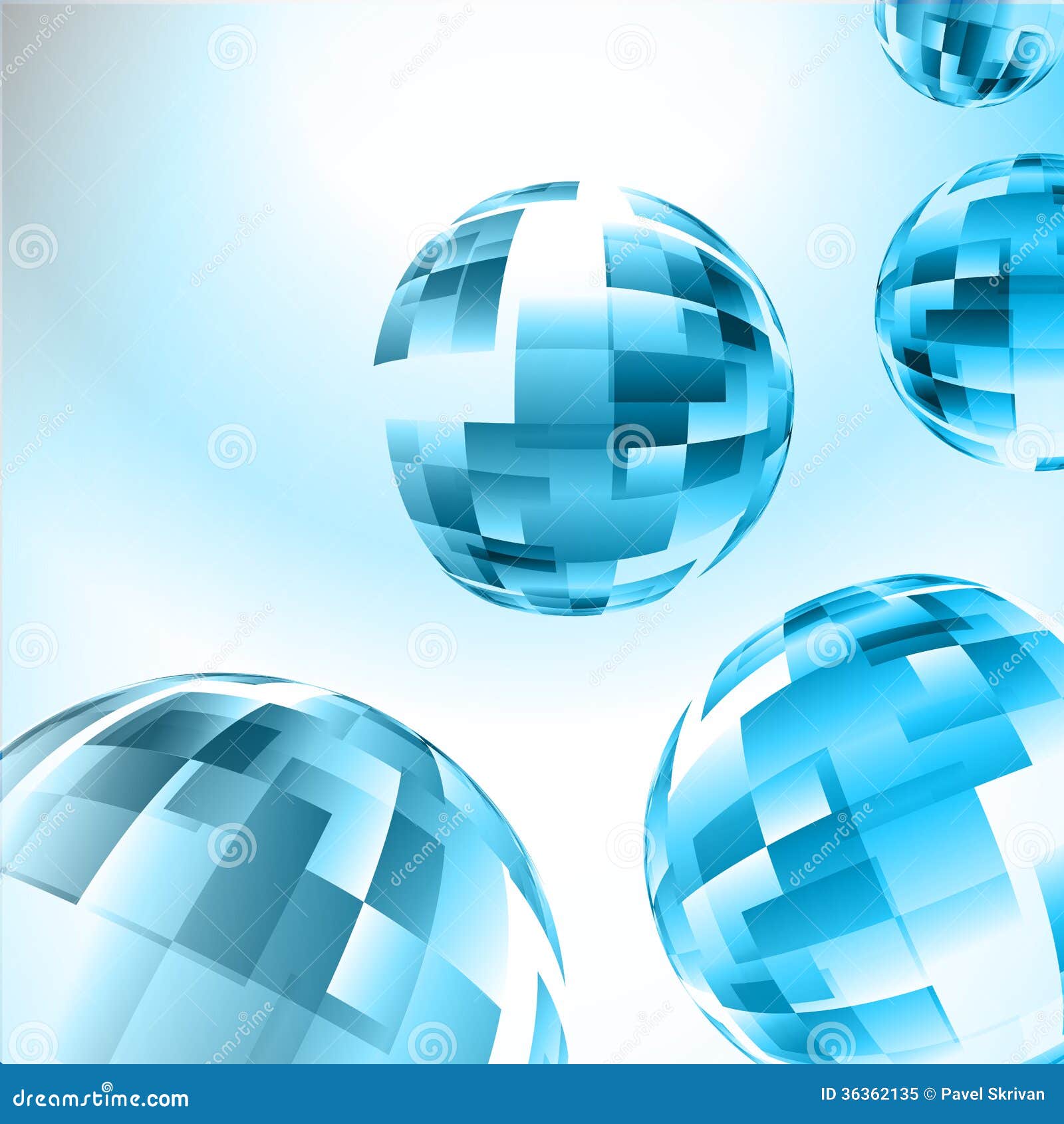 Abstract blue sphere stock vector. Illustration of circle - 36362135