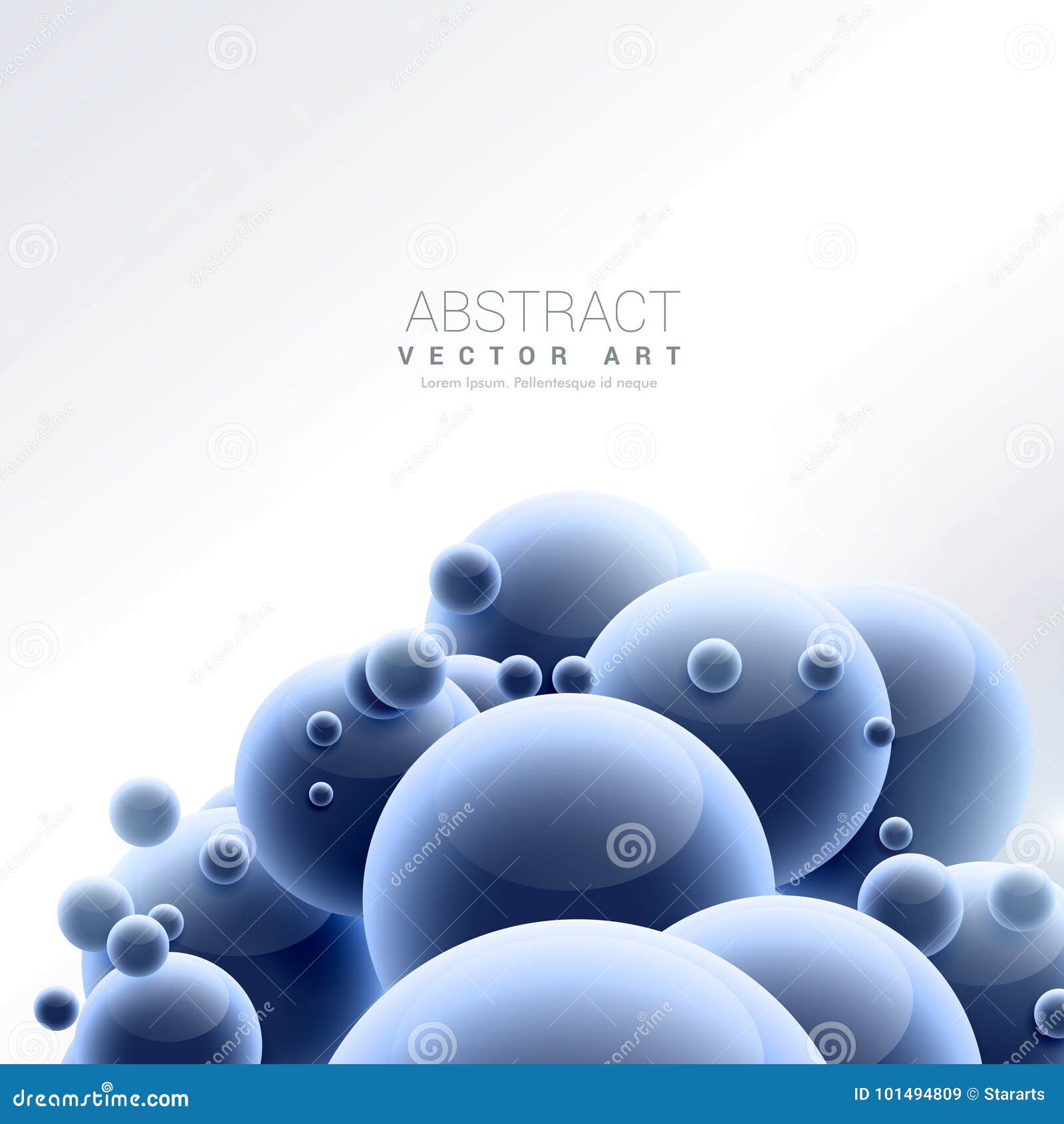 Abstract Blue Sphere Molecules Background Stock Vector - Illustration ...